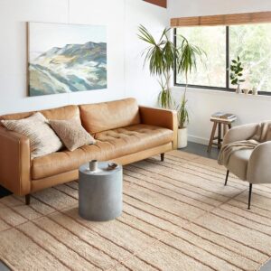 Loloi II Bodhi Collection BOD-04 Ivory/Tan 18" x 18" Sample Rug