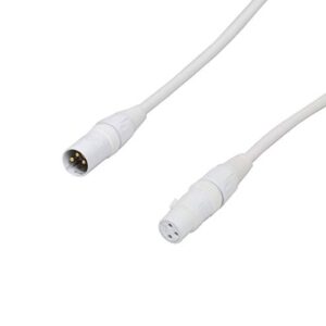 Audio2000'S E80125P2 Two-Pack 25-Feet XLR Female to XLR Male White-Color Balanced Audio/Recording/Microphone Cables