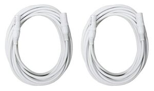 audio2000's e80125p2 two-pack 25-feet xlr female to xlr male white-color balanced audio/recording/microphone cables