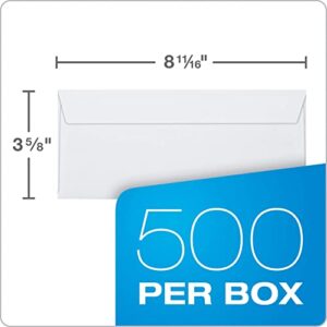 Quality Park #8 Double Window Security Envelopes for QuickBooks Checks, Redi-Strip Self Seal Closure, 3 5/8 x 8 11/16, 24 lb White, 500 Count (Pack of 1)(QUA50766)