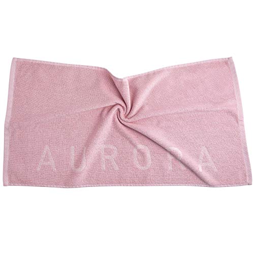 Gym Towel for Sweat - 100% Organic Cotton - Soft and Absorbent Workout Towel for Gym (31.5 X 15.75 inch)- Silver Infused Sports Towel - Yoga and Gym Towel for Women (Pink)