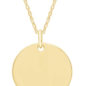 AFFY March Birth Month Daffodil Flower Disc Pendant Necklace In 18k Yellow Gold Plated Jewelry for Womens 18" Chain