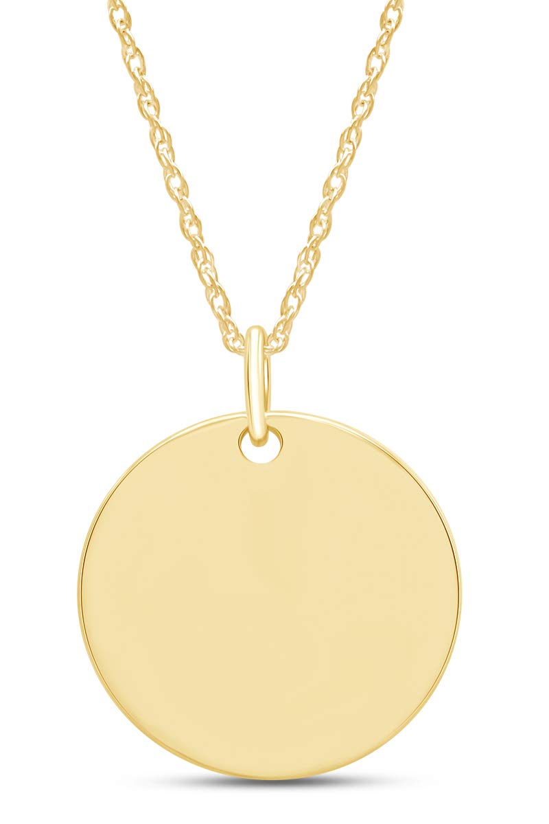 AFFY March Birth Month Daffodil Flower Disc Pendant Necklace In 18k Yellow Gold Plated Jewelry for Womens 18" Chain