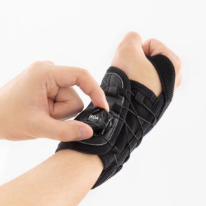 sozo boa micro adjustable wrist brace, support with splint for carpal tunnel, tendonitis, arthritis, wrist injury and pain (left, medium)