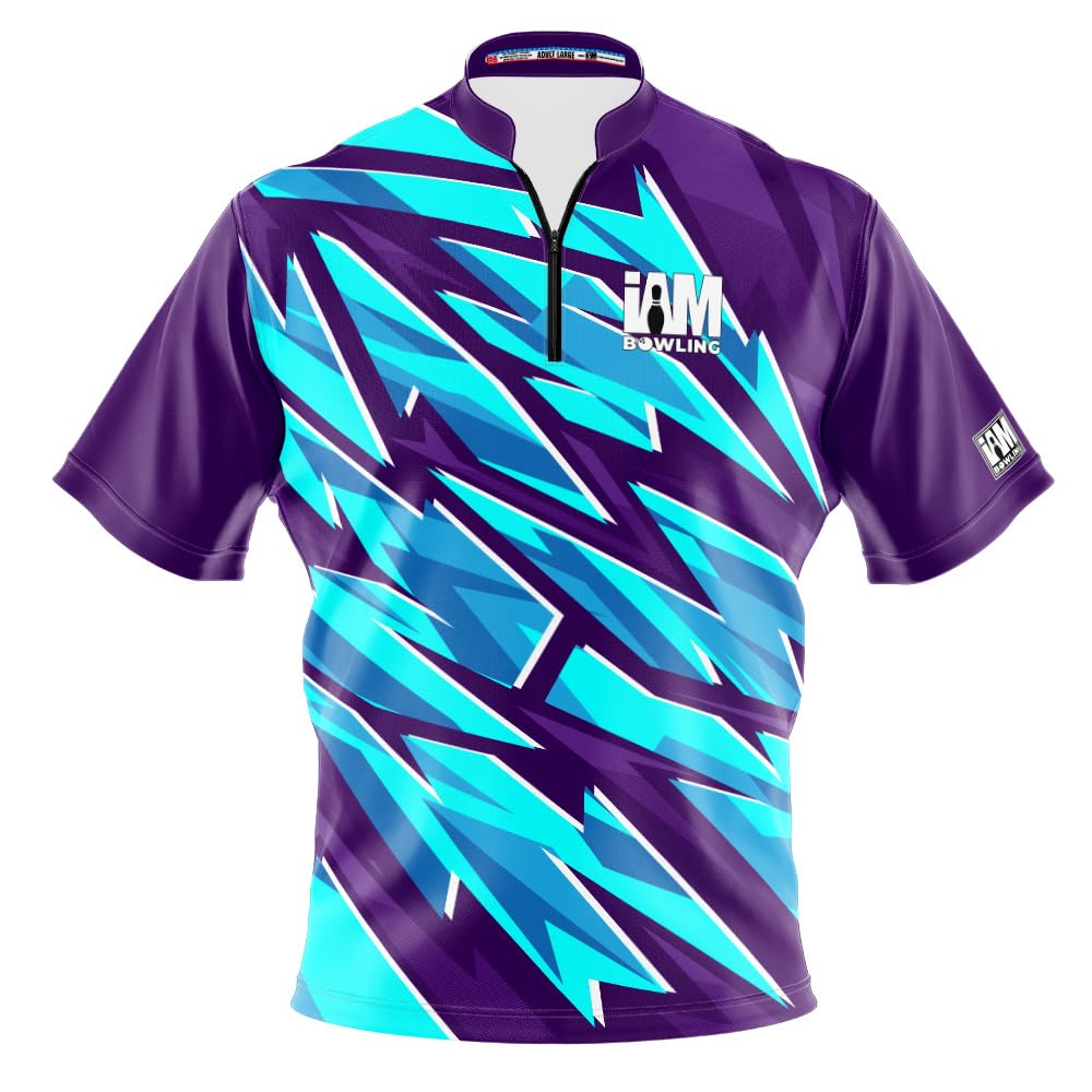 Logo Infusion Dye-Sublimated Bowling Jersey (Sash Collar) - I AM Bowling Fun Design 2003 - NO Logo (Men's L) Multicolored