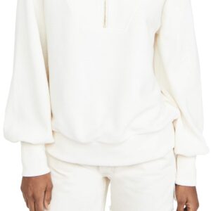 Varley Women's Vine Half Zip, Ivory, White, S