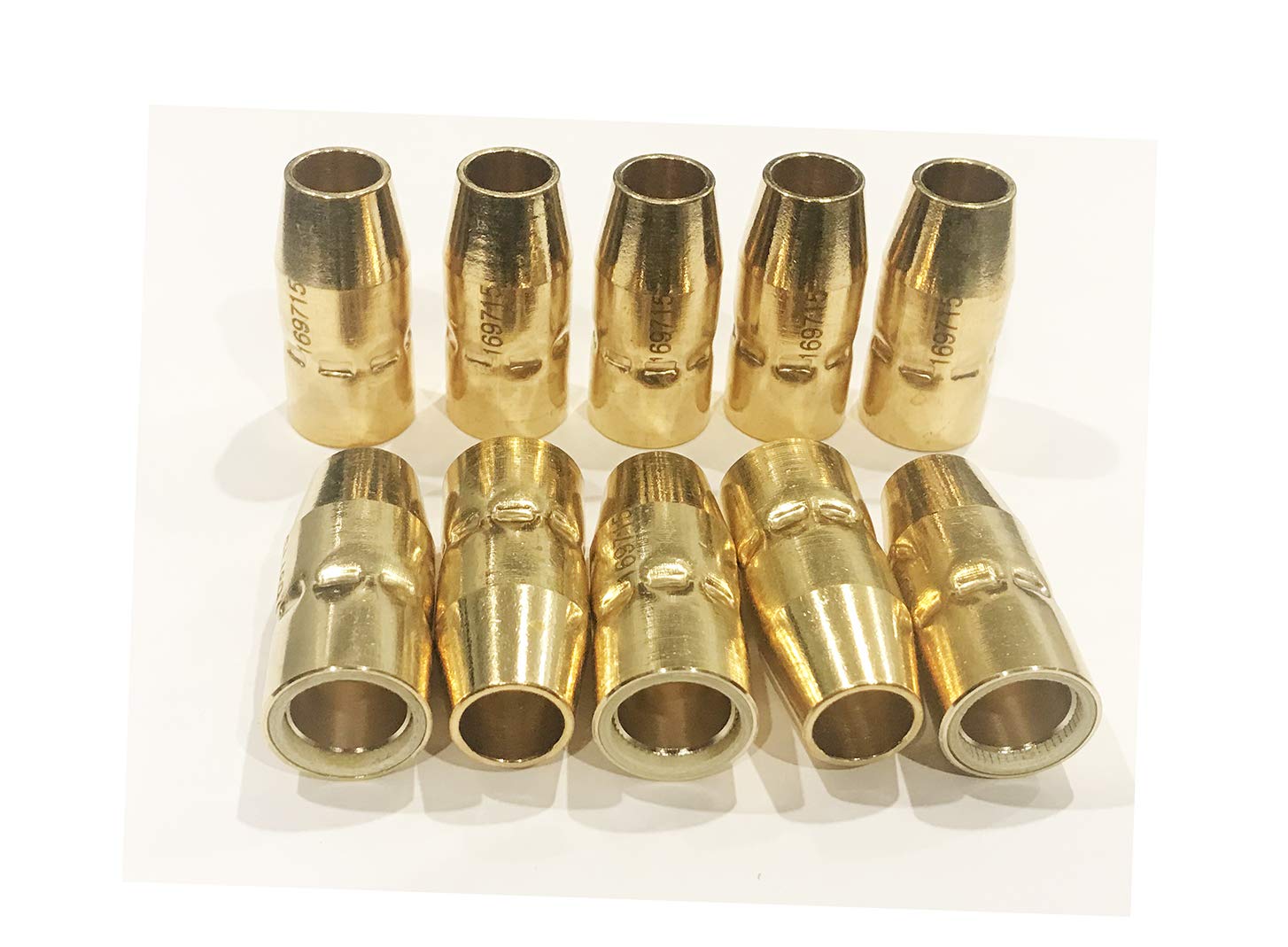 USWELDWIRE 10-pk Gas Nozzle 169-715 169715 1/2" Fits Miller Millermatic M-100 M-10 M-150 M-15 and Hobart H-9 H-10 MIG Welding Guns