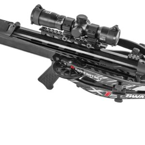 Killer Instinct SWAT X1 Pro Package. The SWAT X1 Using The Speedring Scope is The Most Formidable Crossbow for Sale on The Market Today! Includes Quiver, Bolts, Scope, Foregrip, and Field Points