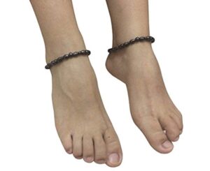 2 pack magnetic therapy anklets +2 bracelets for woman