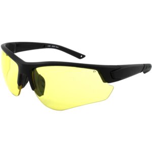 epoch eyewear grunt tactical shooting range safety sunglasses black frames with yellow lenses