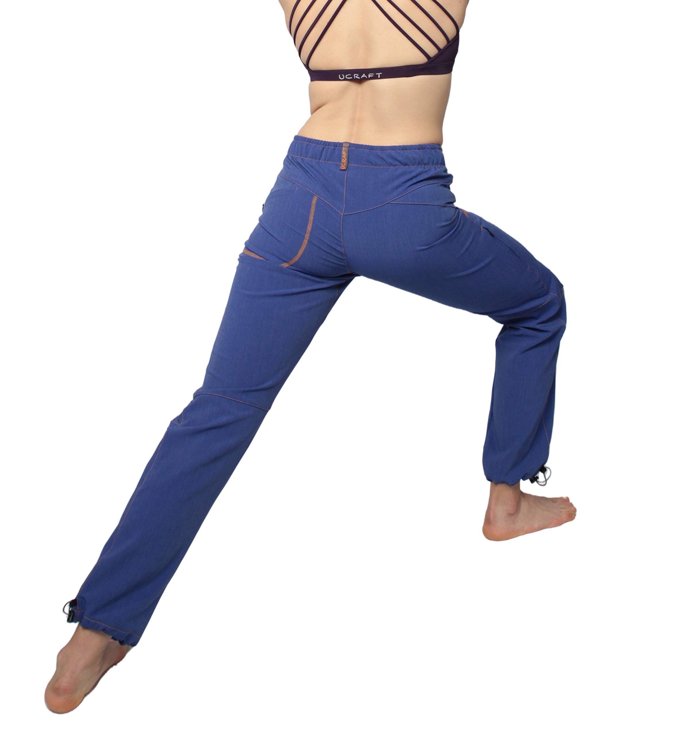 Ucraft "Xlite Rock Climbing Bouldering and Yoga Pants. Lightweight Stretchy Trousers (M, Deep Blue Melange)