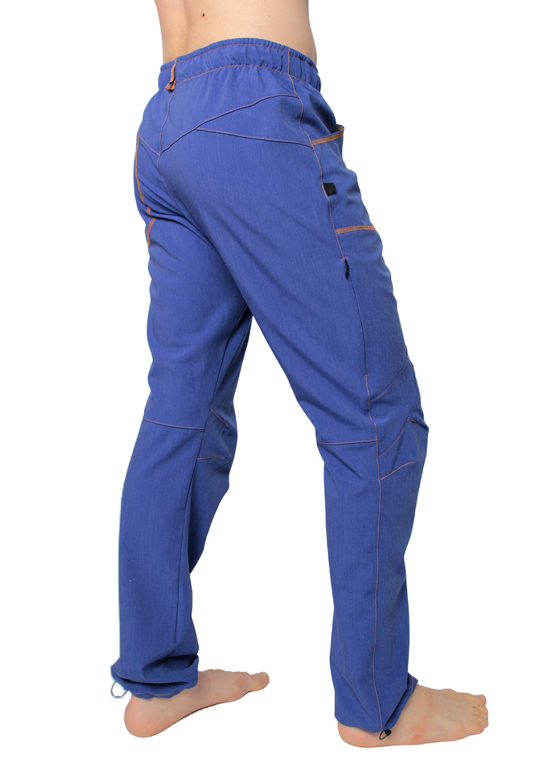 Ucraft "Xlite Rock Climbing Bouldering and Yoga Pants. Lightweight Stretchy Trousers (M, Deep Blue Melange)