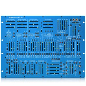 behringer 2600 blue marvin special edition semi-modular analog synthesizer with 3 vcos and multi-mode vcf in 8u rack-mount format