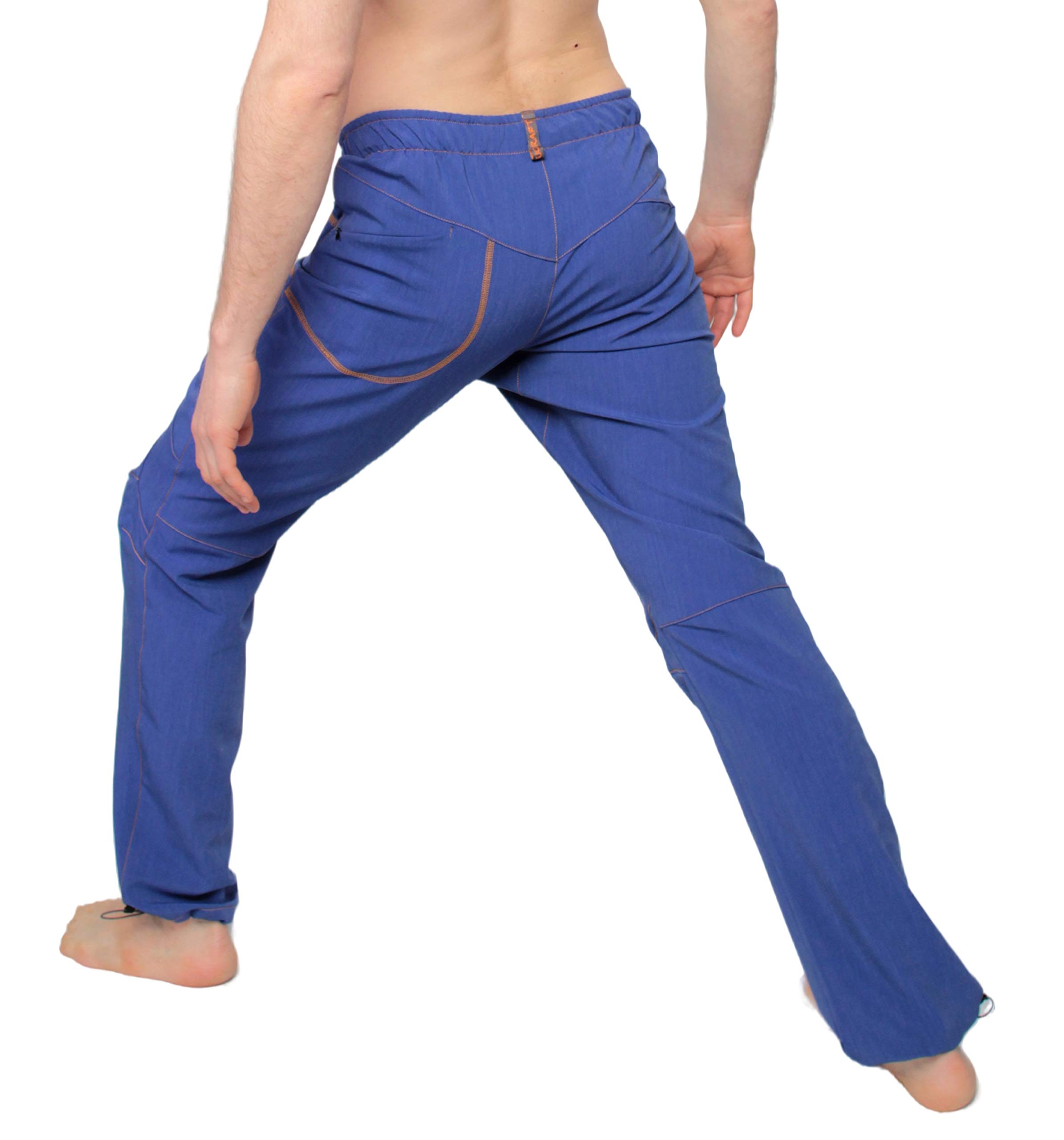 Ucraft "Xlite Rock Climbing Bouldering and Yoga Pants. Lightweight Stretchy Trousers (M, Deep Blue Melange)