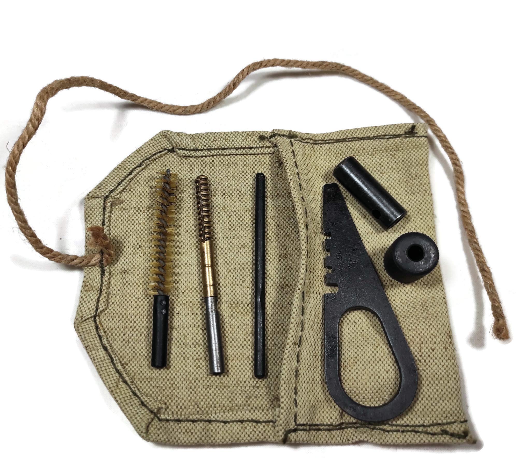 Soviet Army Original USSR Russian Mosin Nagant Rifle Accessories Cleaning Tools Kit with Canvas Carrying Pouch Unissued Military Surplus