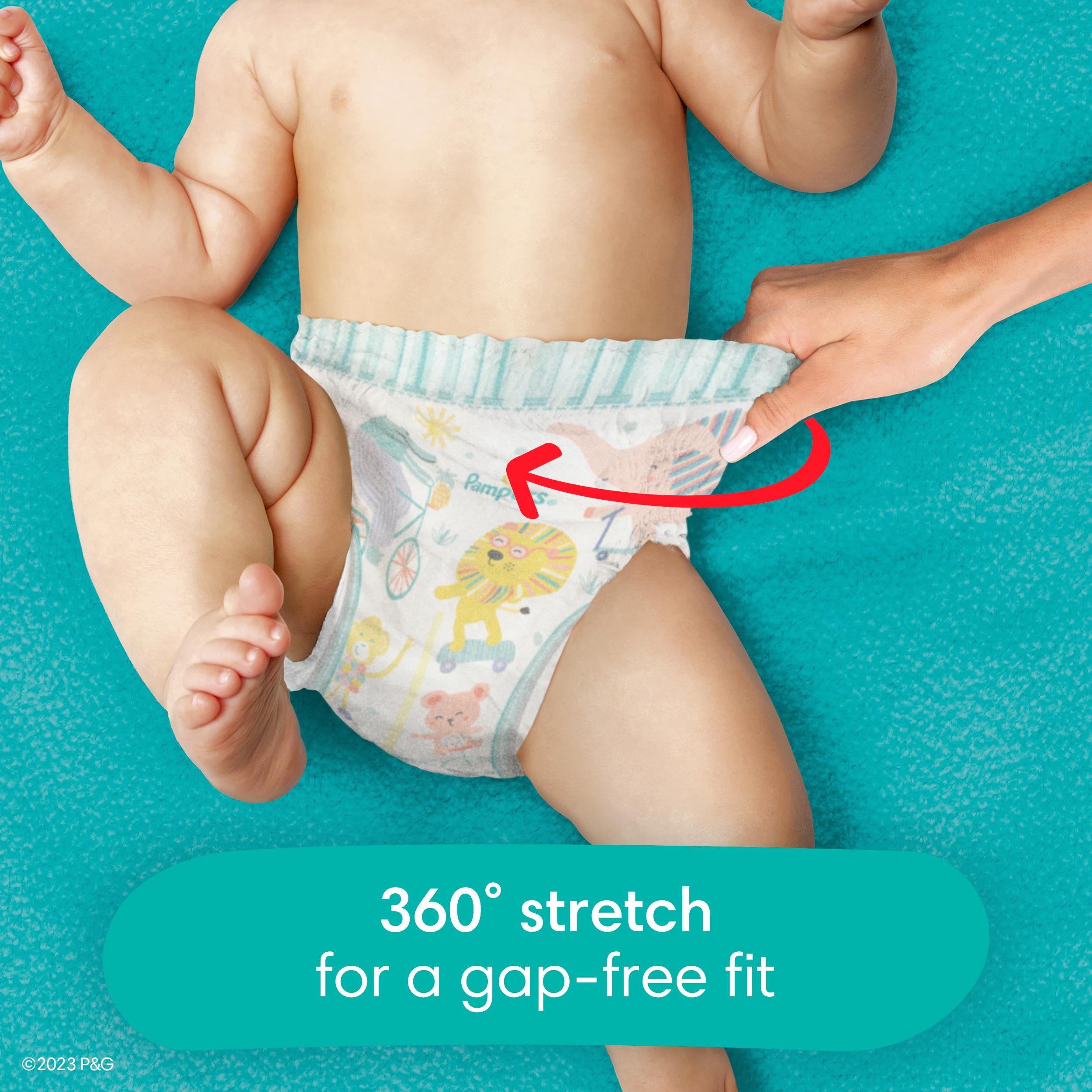 Pampers Cruisers 360 Diapers - Size 5, 19 Count, Pull-On Disposable Baby Diapers, Gap-Free Fit