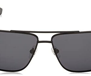 Timberland Men's TBA9266 Polarized Navigator Sunglasses, Matte Black, 61mm