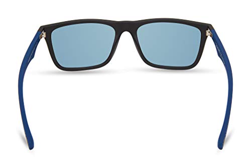 Timberland Men's TBA9264 Polarized Rectangular Sunglasses, Matte Black, 56mm