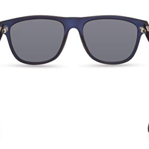 GUESS Men's Rounded Bottom Square Sunglasses, Matte Blue, 55mm