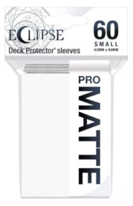 ultra pro e-15636 eclipse matte small sleeves 60 pack-arctic white