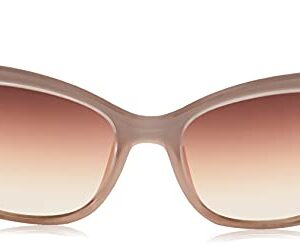 GUESS Women's Retro Inspired Cat Eye Sunglasses, Shiny Beige, 55mm