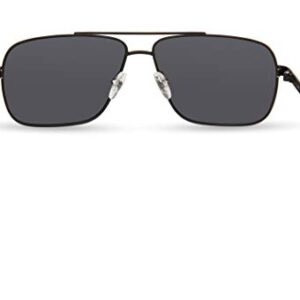 Timberland Men's TBA9266 Polarized Navigator Sunglasses, Matte Black, 61mm