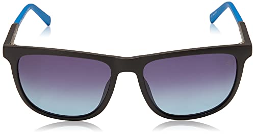 Timberland Men's TBA9269 Polarized Rectangular Sunglasses, Matte Black, 58mm