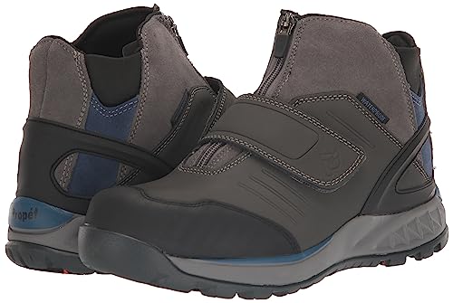 Propét Men's Valais Hiking Boot, Grey/Blue, 13 XX-Wide