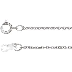 14k white gold 1mm adjustable solid cable chain bracelet fine jewelry for women gifts for her, 6.5" +1" extender