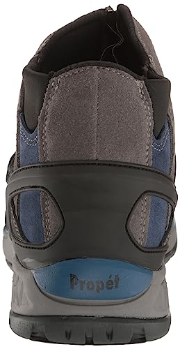 Propét Men's Valais Hiking Boot, Grey/Blue, 13 XX-Wide