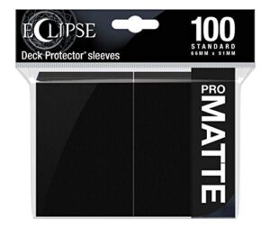 ultra pro e-15613 eclipse standard matte sleeves 100 pack-jet black