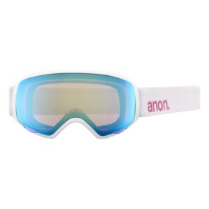 Anon WM1 Womens Goggles + Bonus Lens + MFI Face Mask, Frame: White, Lens: Perceive Cloudy Pink