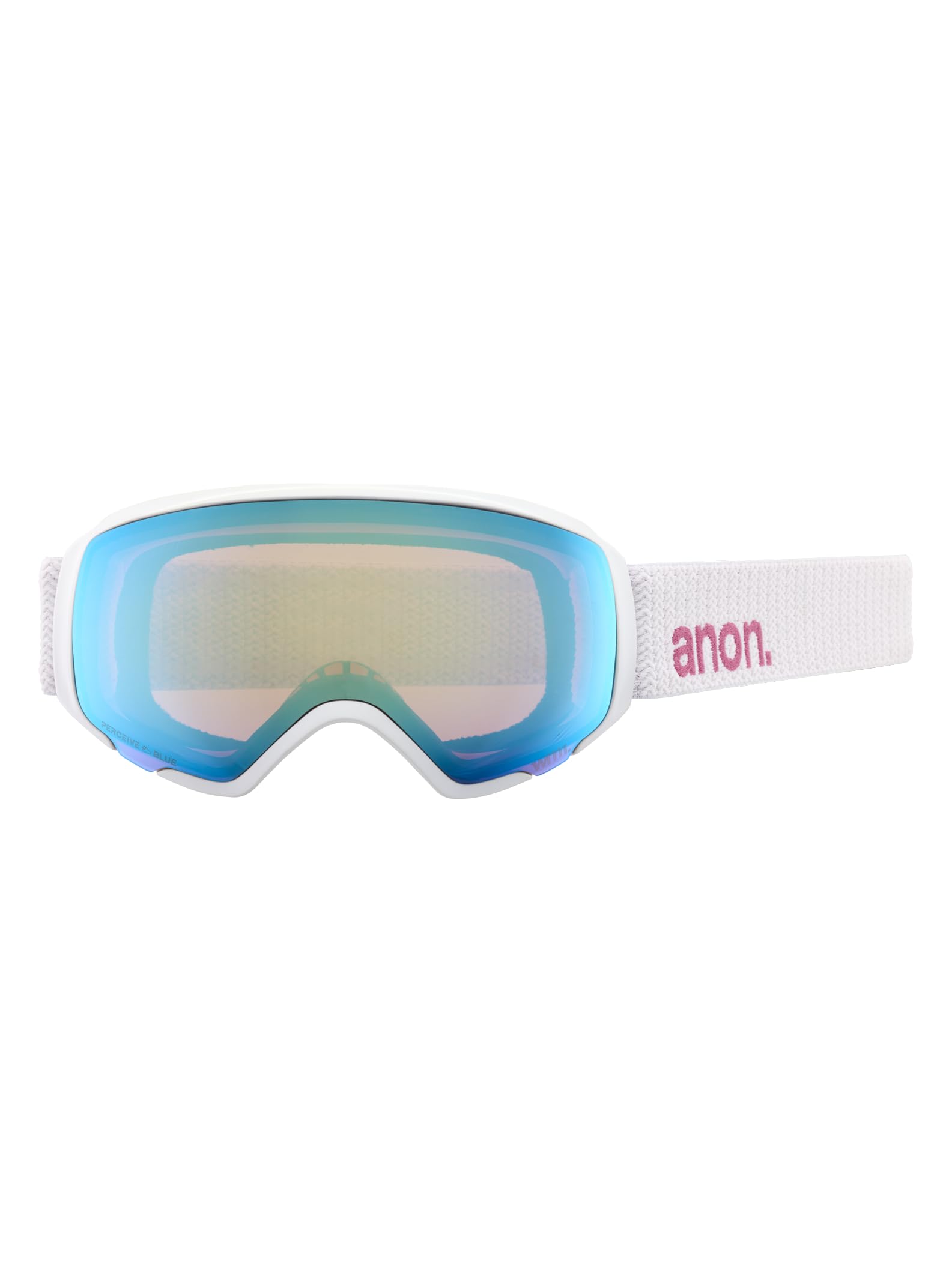 Anon WM1 Womens Goggles + Bonus Lens + MFI Face Mask, Frame: White, Lens: Perceive Cloudy Pink