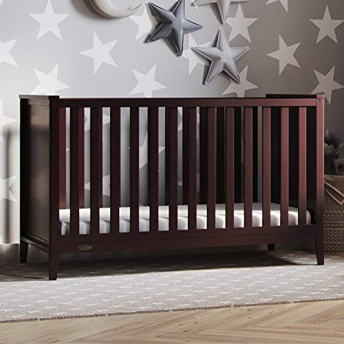 Graco Melbourne 3-in-1 Convertible Crib (Espresso) – Converts from Baby Crib to Toddler Bed and Daybed, Fits Standard Full-Size Crib Mattress, Adjustable Mattress Support Base