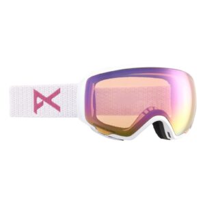 Anon WM1 Womens Goggles + Bonus Lens + MFI Face Mask, Frame: White, Lens: Perceive Cloudy Pink