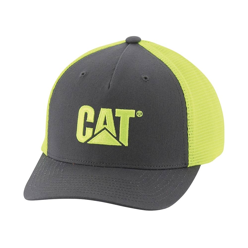 Caterpillar Men's MESH Cap, HI-VIS Yellow, One Size