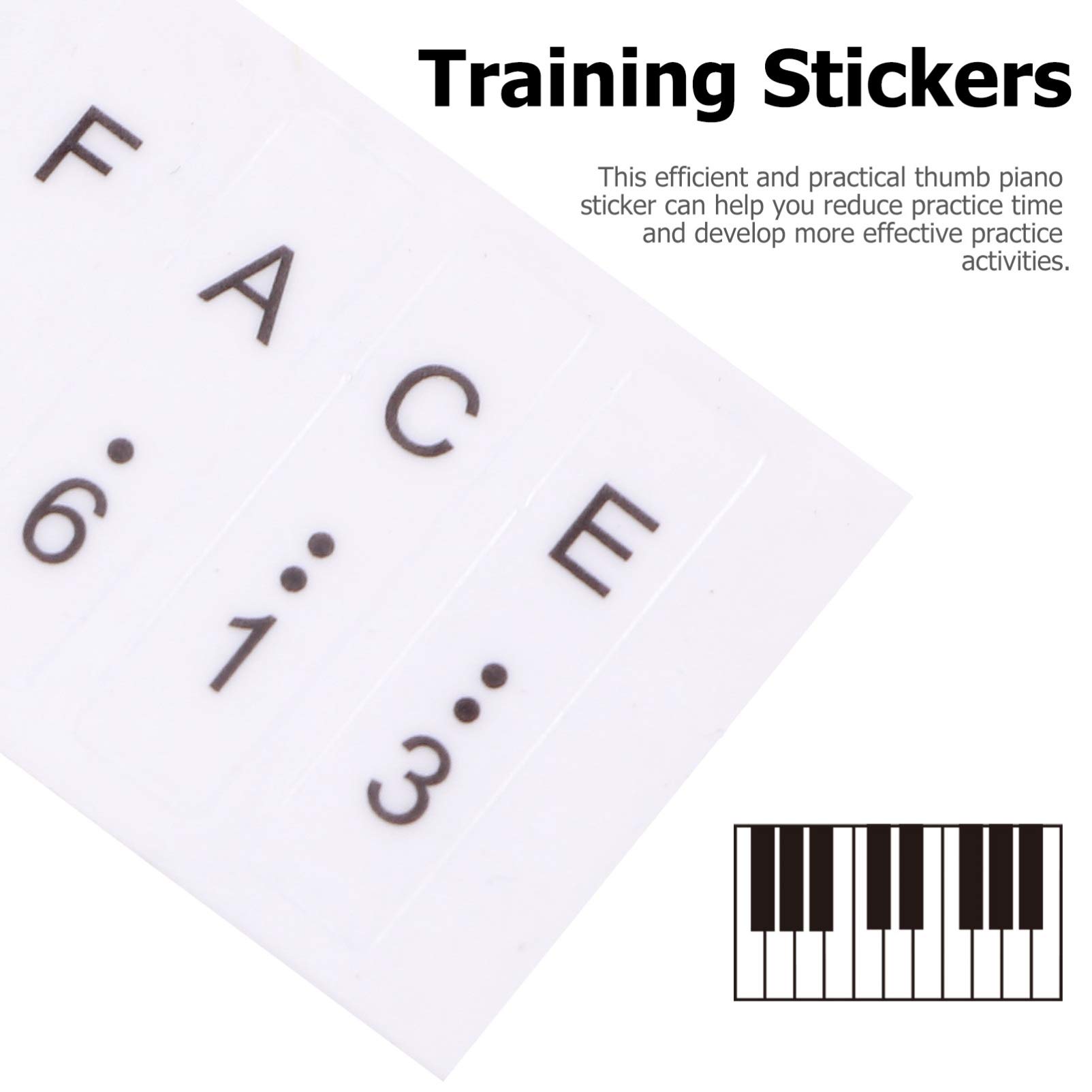 5 Sets Finger Piano Note Sticker Instrument Kids Educational Sticker Kalimba Learning Tool Piano Keyboard Stickers Child Piano Tuba Thumb Staff Paper Supplies Removable