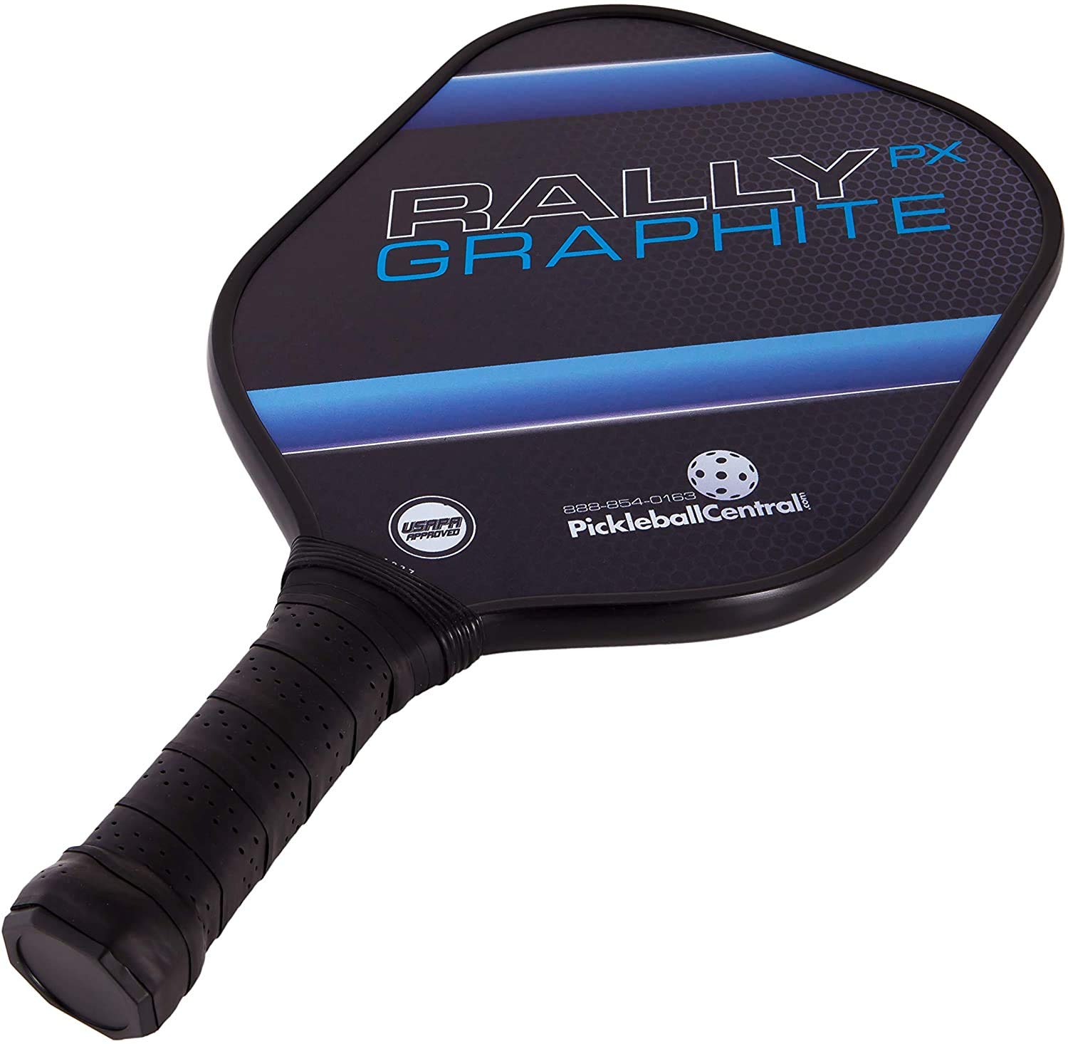 Rally PX Graphite Pickleball Paddle Set for 4 Players (4 Paddles (1 Each Color), 4 Outdoor Pickleballs, 4 Paddle Covers, Duffel, Rules/Strategy Guide)