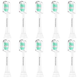 aoremon toothbrush replacement heads for philips sonicare - compatible with sonicare protectiveclean c2 & phillips 4100 5100 click- on electric toothbrush