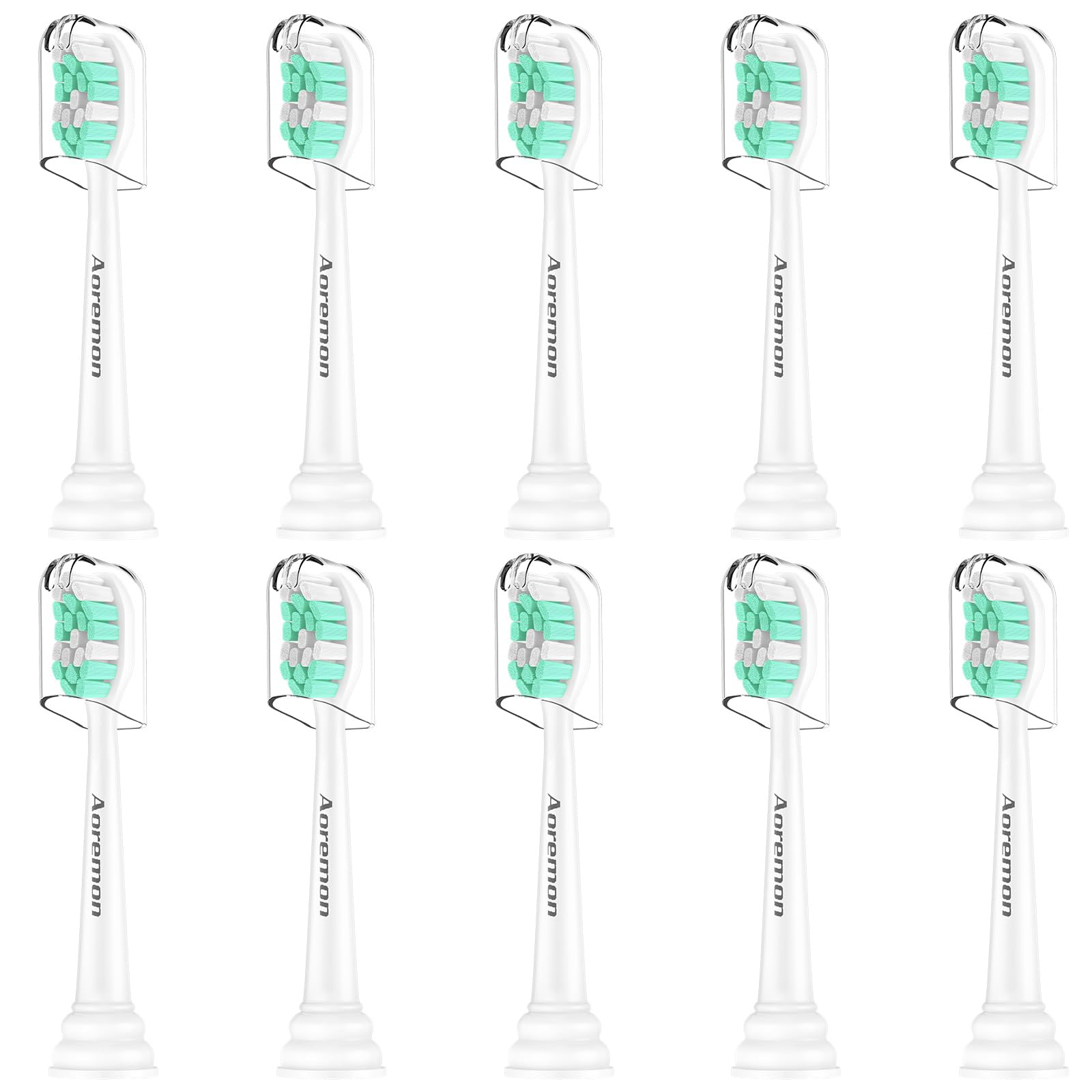 Aoremon Toothbrush Replacement Heads for Philips Sonicare - Compatible with Sonicare ProtectiveClean C2 & Phillips 4100 5100 Click- on Electric Toothbrush