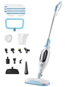 steam mop cleaner 12-in-1 handheld steam cleaner detachable floor steamers for hardwood laminate tile floor, multi-functional steam mops w/ 11 accessories&2 mop pads for home use carpet kitchen window