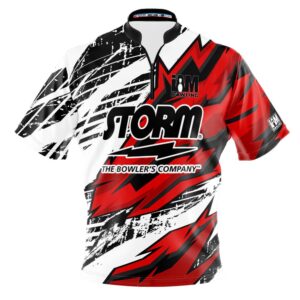 logo infusion dye-sublimated bowling jersey (sash collar) - i am bowling fun design 2009-st - storm (men's s)