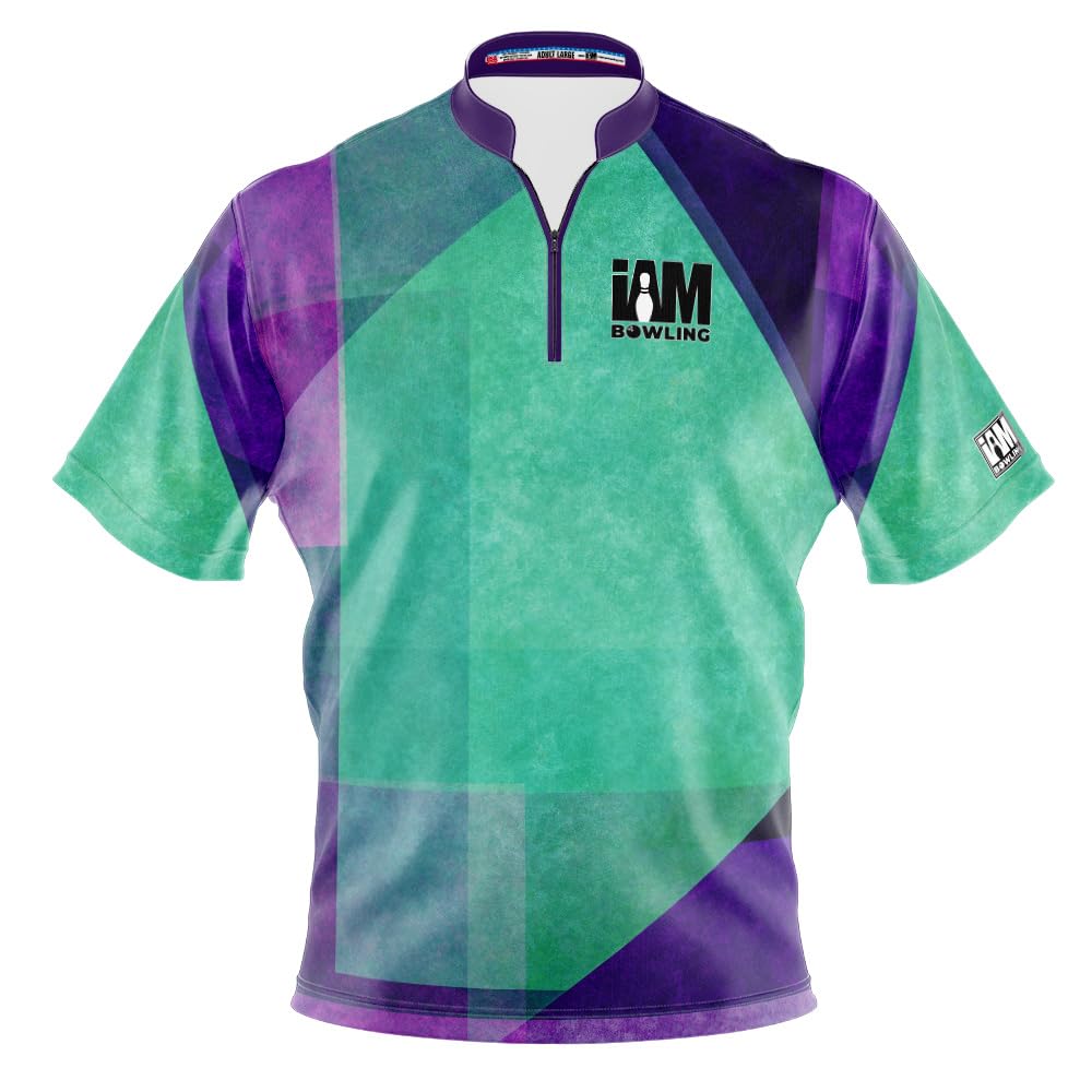 Logo Infusion Dye-Sublimated Bowling Jersey (Sash Collar) - I AM Bowling Fun Design 2004 - NO Logo (Men's L) Multicolored