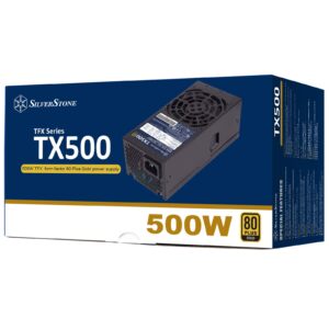 SilverStone Technology 500W Fixed Cable TFX Power Supply 80 Plus Gold TX500-G (SST-TX500-G)