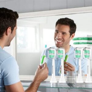 Aoremon Toothbrush Replacement Heads for Philips Sonicare - Compatible with Sonicare ProtectiveClean C2 & Phillips 4100 5100 Click- on Electric Toothbrush