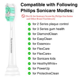 Aoremon Toothbrush Replacement Heads for Philips Sonicare - Compatible with Sonicare ProtectiveClean C2 & Phillips 4100 5100 Click- on Electric Toothbrush