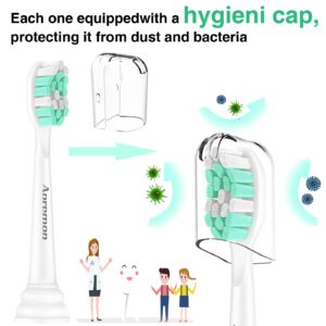 Aoremon Toothbrush Replacement Heads for Philips Sonicare - Compatible with Sonicare ProtectiveClean C2 & Phillips 4100 5100 Click- on Electric Toothbrush