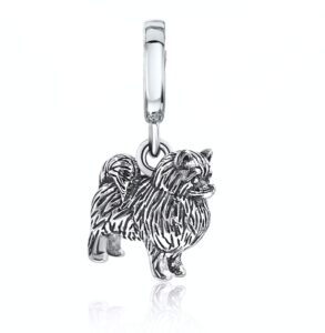 bolenvi bolenvi pomeranian dog 925 sterling silver dangle pendant charm bead for pandora & similar charm bracelets or necklaces