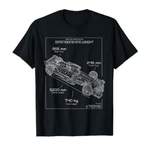 Formula Racing Car Schematic Engineer Team Fan T-Shirt