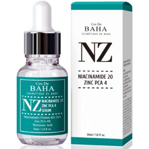 niacinamide 20% + zinc pca 4% serum for face, pore reducer, uneven skin tone treatment, diminishes acne prone, skin balancing pore reducing, restores elasticity, 1 fl oz